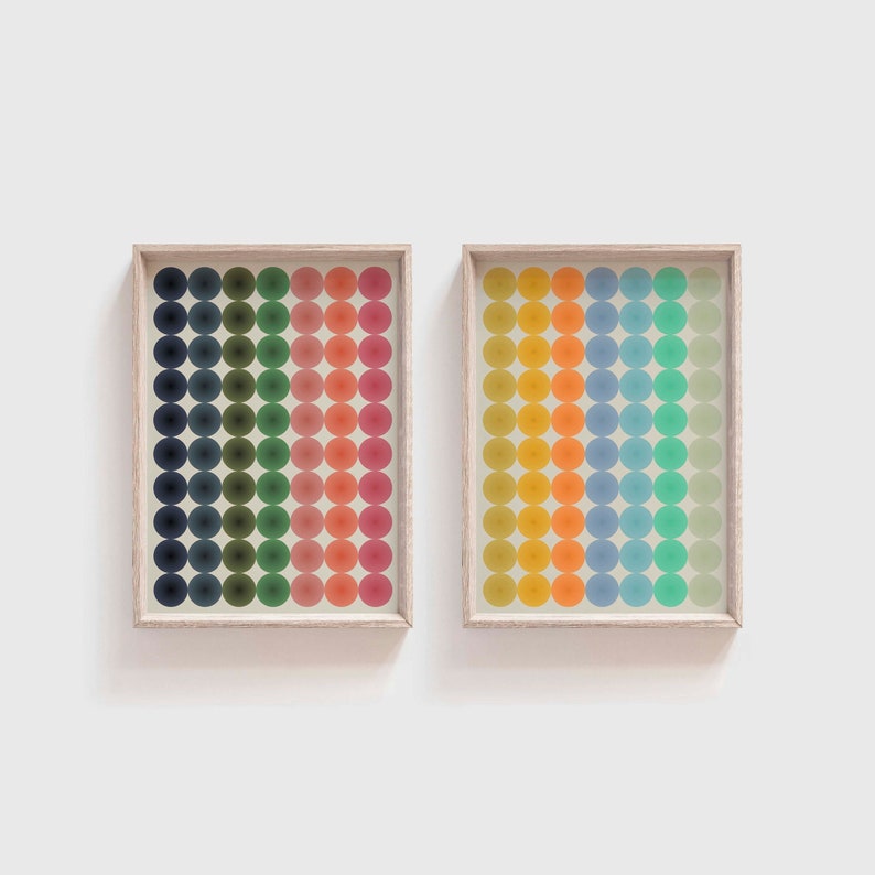 Fun Downloadable Wall Art Prints Set of 2 Colorful Wall Decor - Etsy