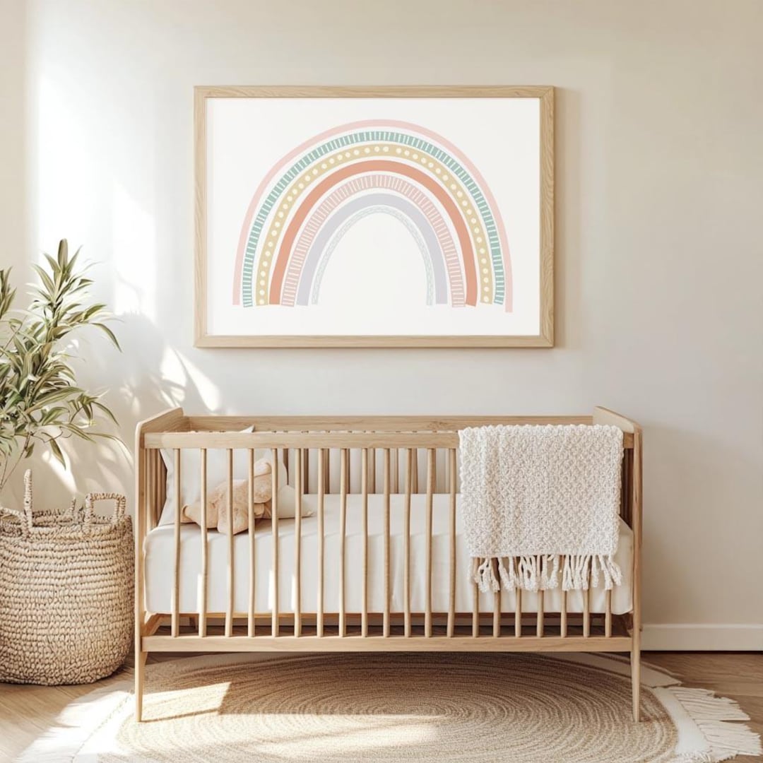 Pastel Rainbow Nursery Print - Etsy