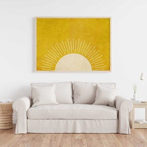 Modern Sun Art Print Contemporary Abstract Art Sun Desert Art Print ...