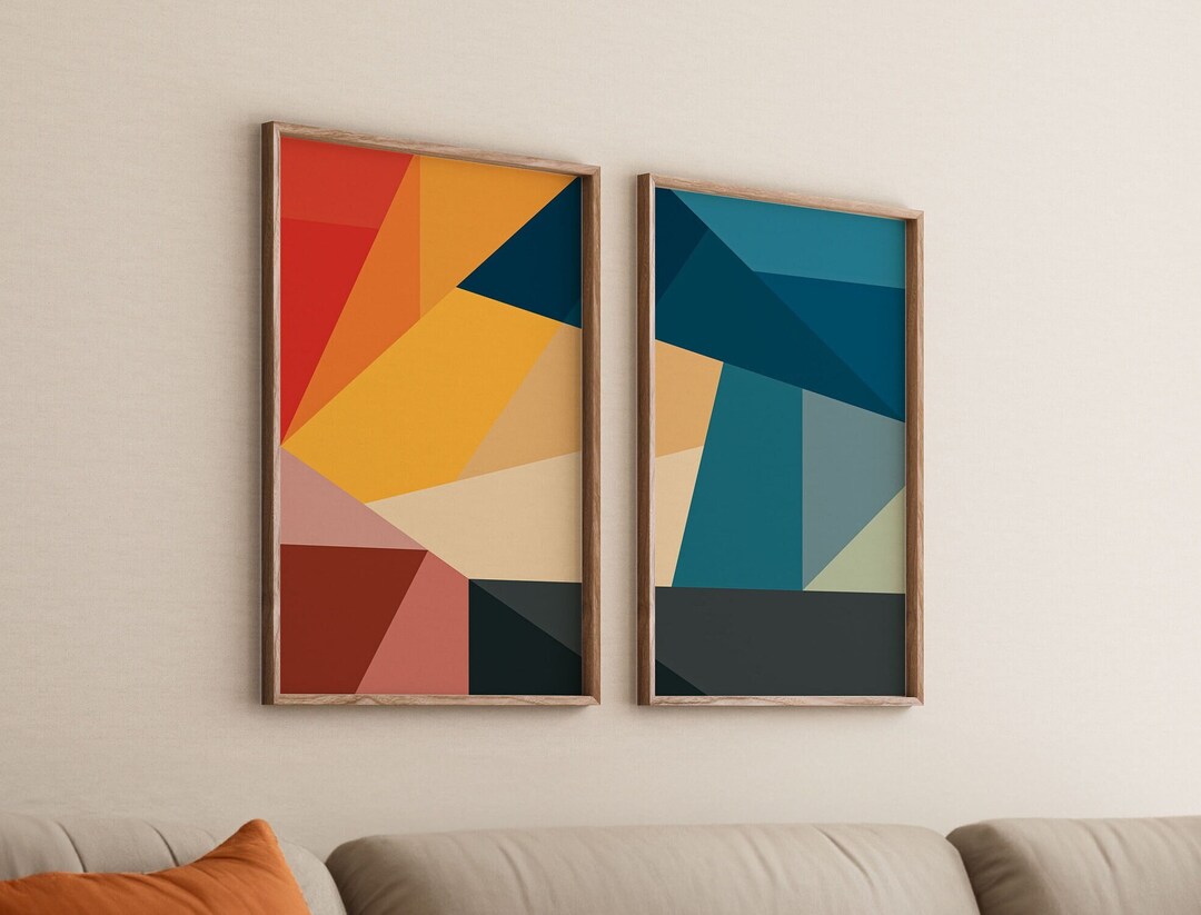 Modern Abstract Art Colorful Print Set - Etsy