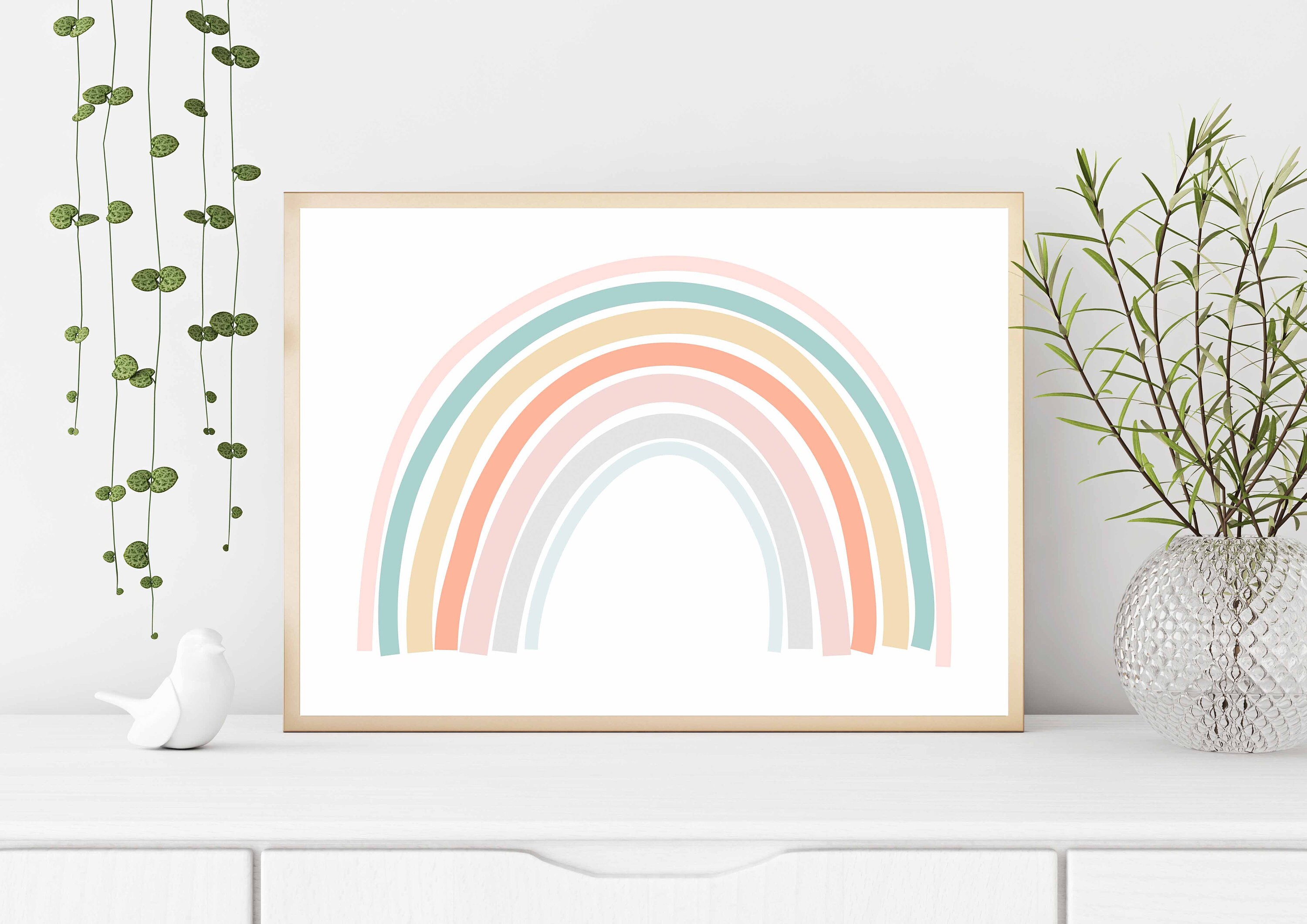 Rainbow Print Boho Rainbow Print Rainbow Wall Art Print | Etsy