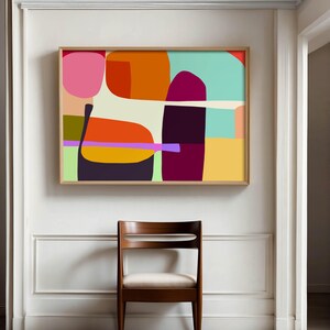 Bold Abstract Color Shapes Print - Modern Geometric DIGITAL Art - Etsy