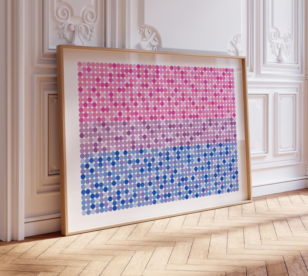 Bisexual Pride Flag DIGITAL Abstract Art Print - Etsy