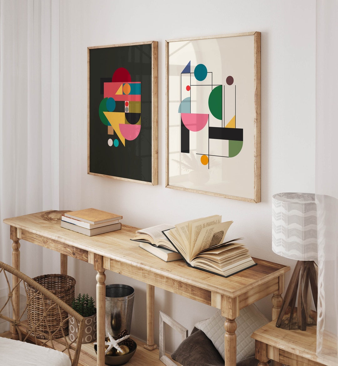 Set of 2 Fun Modern Abstract DIGITAL Prints - Etsy