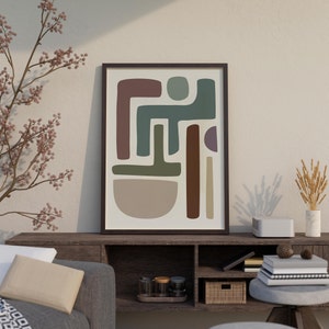 Abstract Earth Tone Decor Printables - Etsy