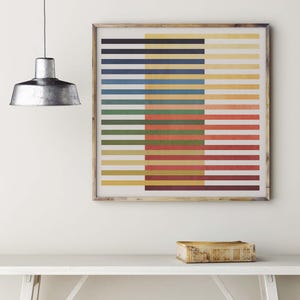 Modern Colorful Line Art Square Print - Etsy
