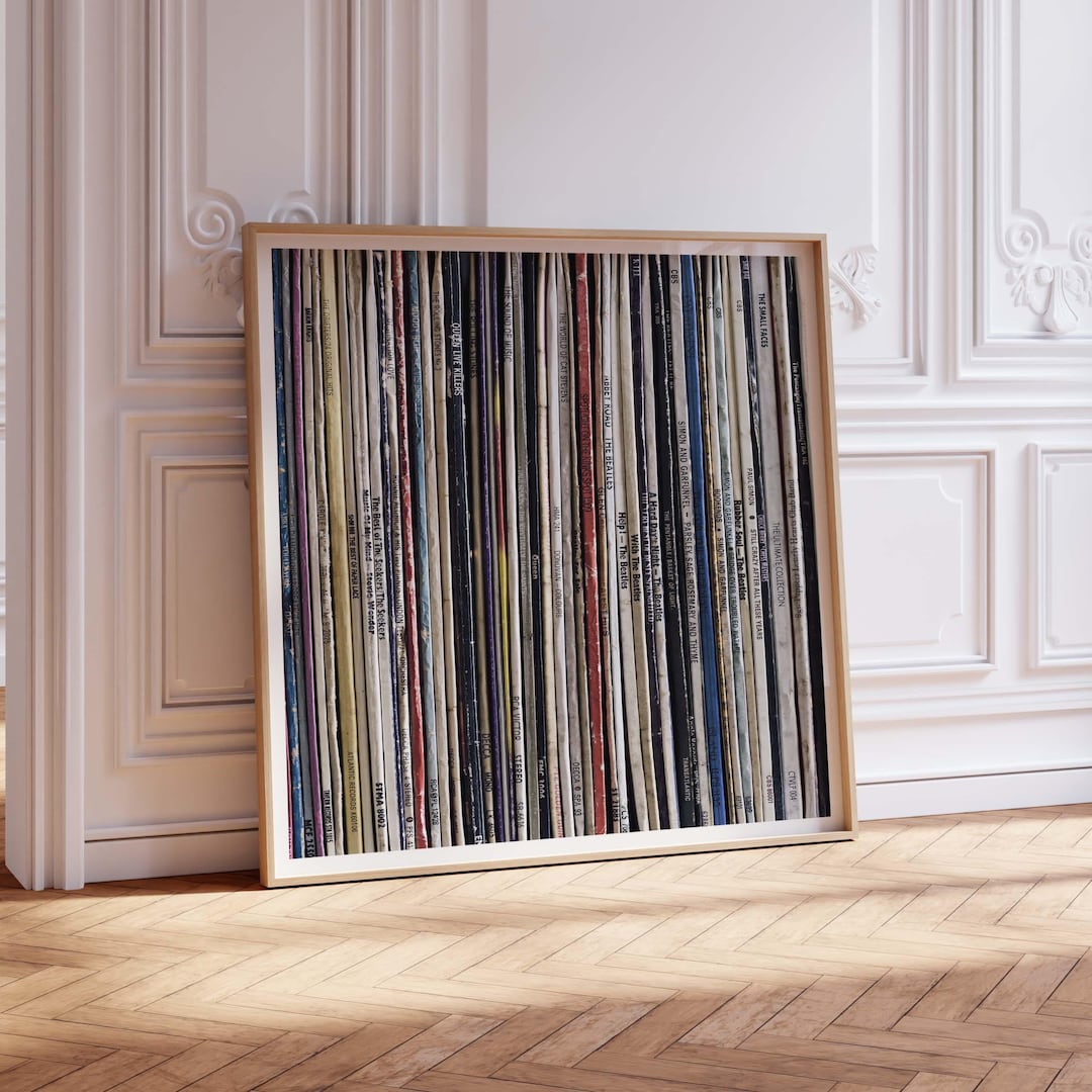 Vinyl Record Spine Art – Retro Music Wall Print - Etsy