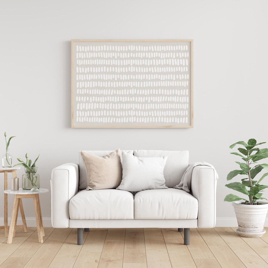 White Neutral Abstract Marks DIGITAL Print - Etsy
