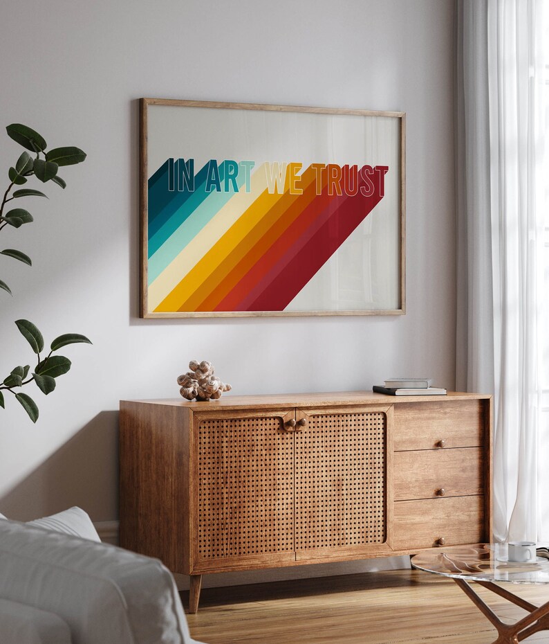 Colorful - in Art We Trust - Modern Text DIGITAL Art Print - Etsy