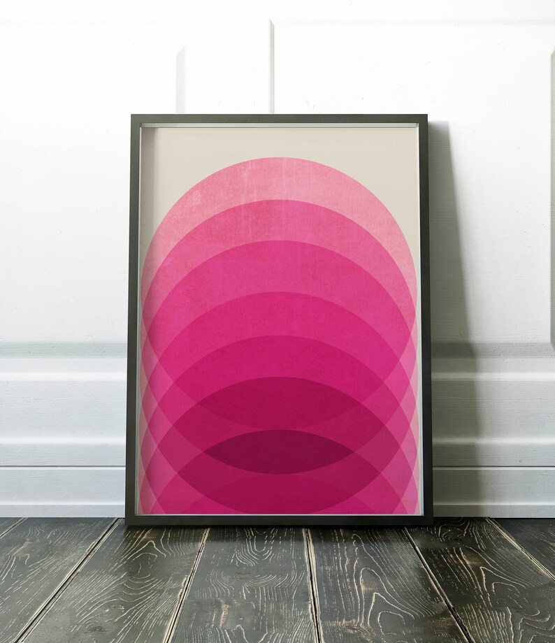 Abstract Pink Digital Wall Art Print Pink Decor Hot Pink Print - Etsy