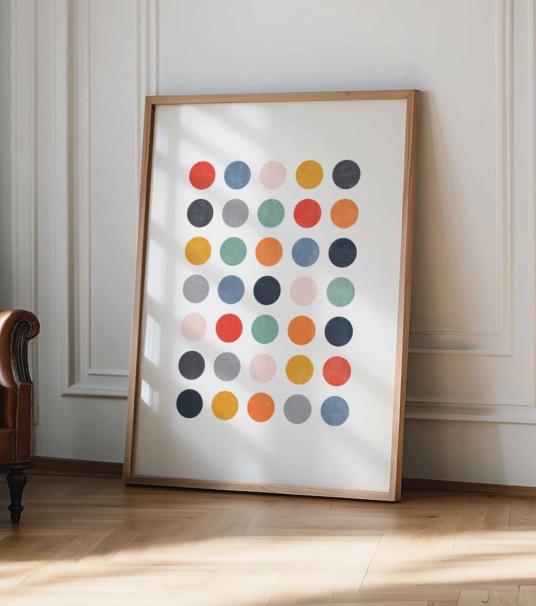 Colorful Scandi Dots Fun Art Print - Etsy