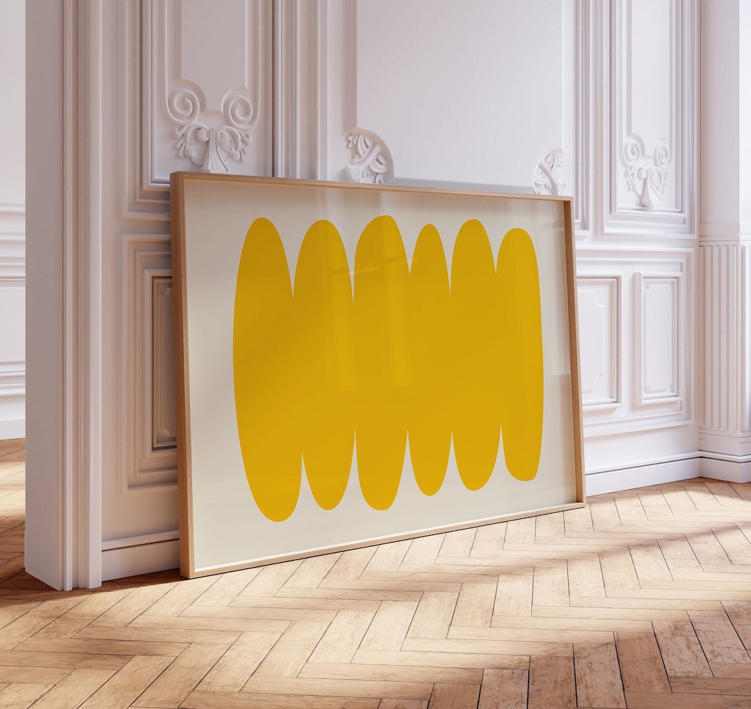 Bright Yellow Modern DIGITAL Art Print - Etsy