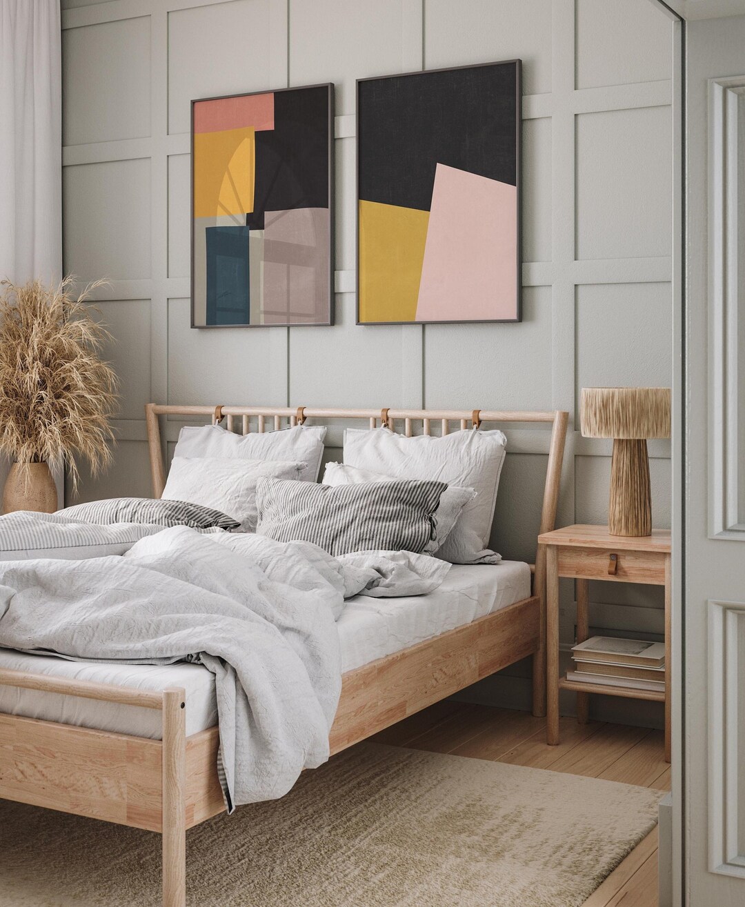 Set of 2 Abstract Color Block DIGITAL Prints - Etsy