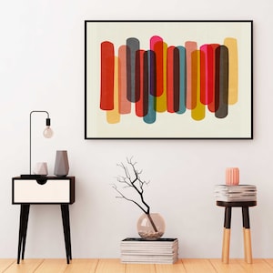 Bold Large Colorful Abstract Art Print - Etsy