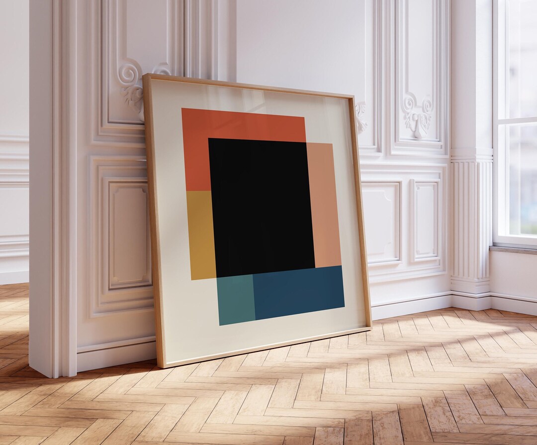 Modern Geometric Abstract Square Print - Etsy