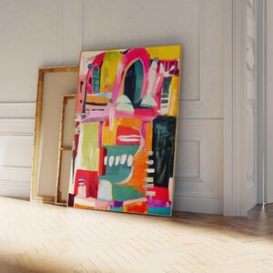 Large Colorful Vibrant Wall Art Print Bold Bright Abstract Modern ...