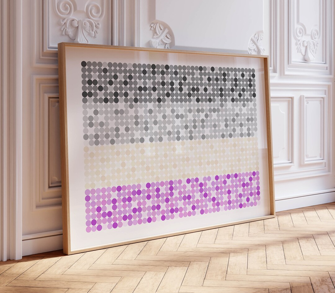 Purple and Grey Abstract ASEXUAL / ACE LGBTQ Flag Art Print - Etsy