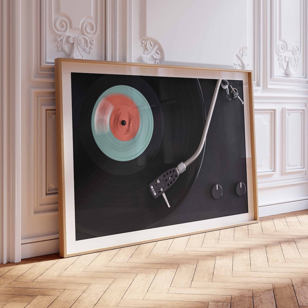 Cool Record Player Digital Wall Art - Retro Music Print - Turntable ...
