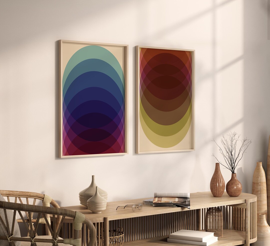 Set of 2 Cool Modern Abstract DIGITAL Prints - Etsy