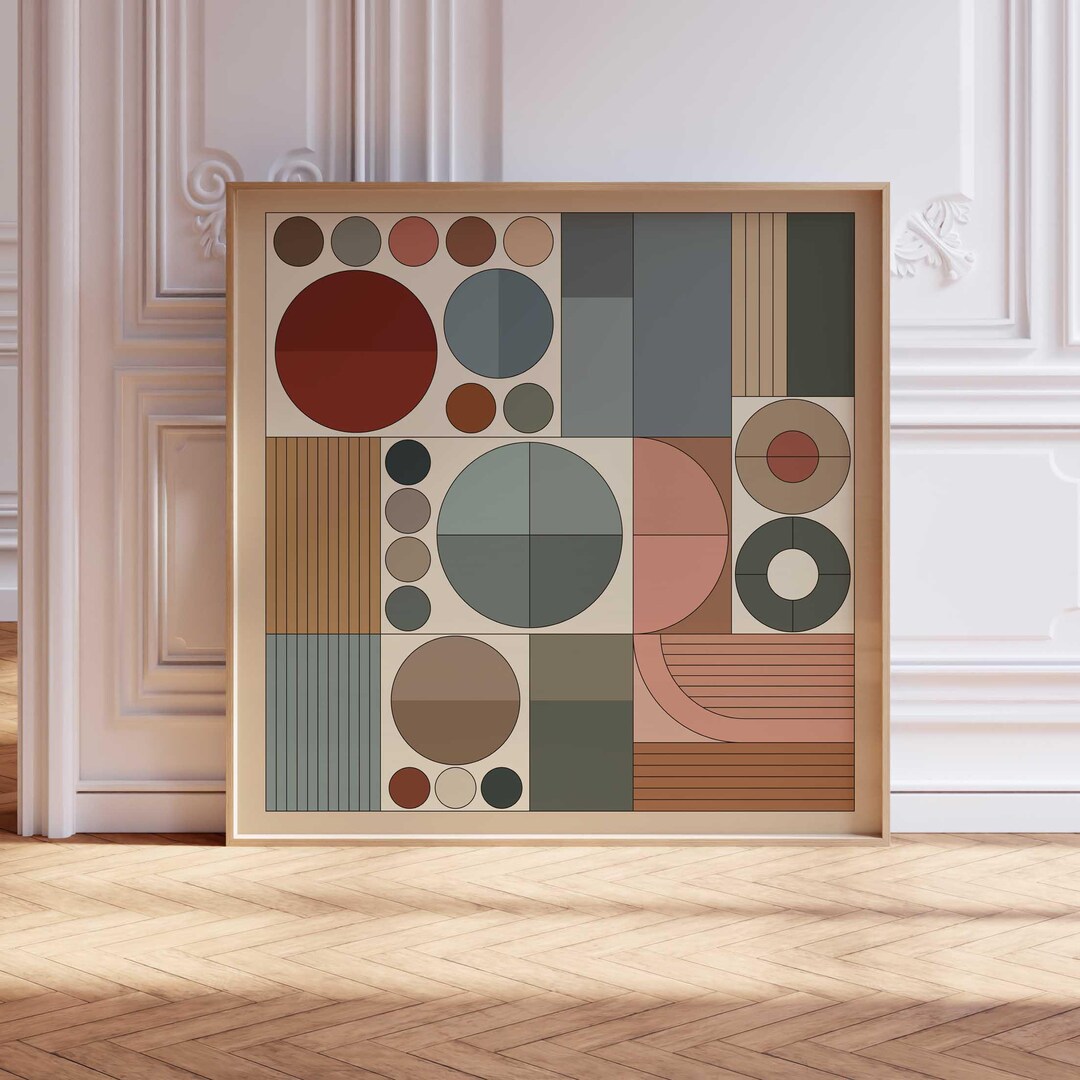 Modern Geometric Square Abstract Wall Art Print - Etsy