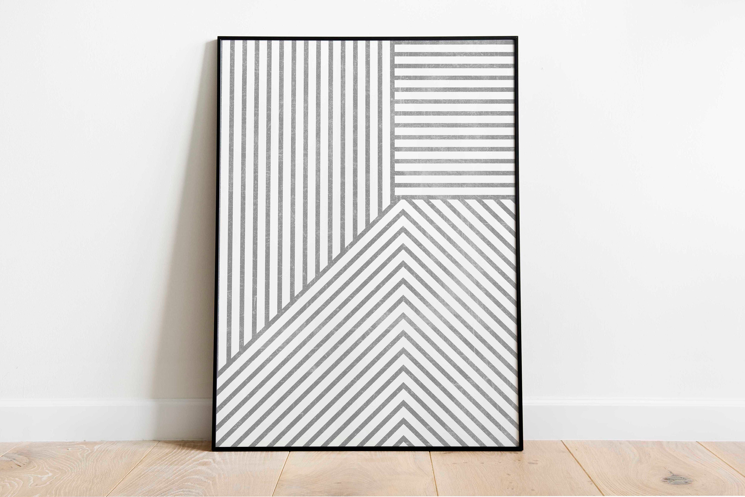 Set of 2 Abstract Line Prints Minimal Living Room Wall Art - Etsy UK
