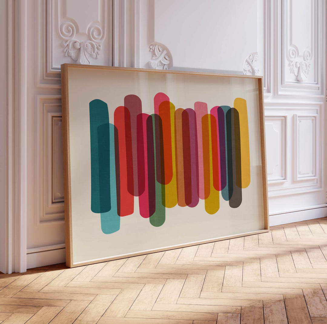 Bright Colorful Abstract Art - Fun Modern Shapes Print - Etsy