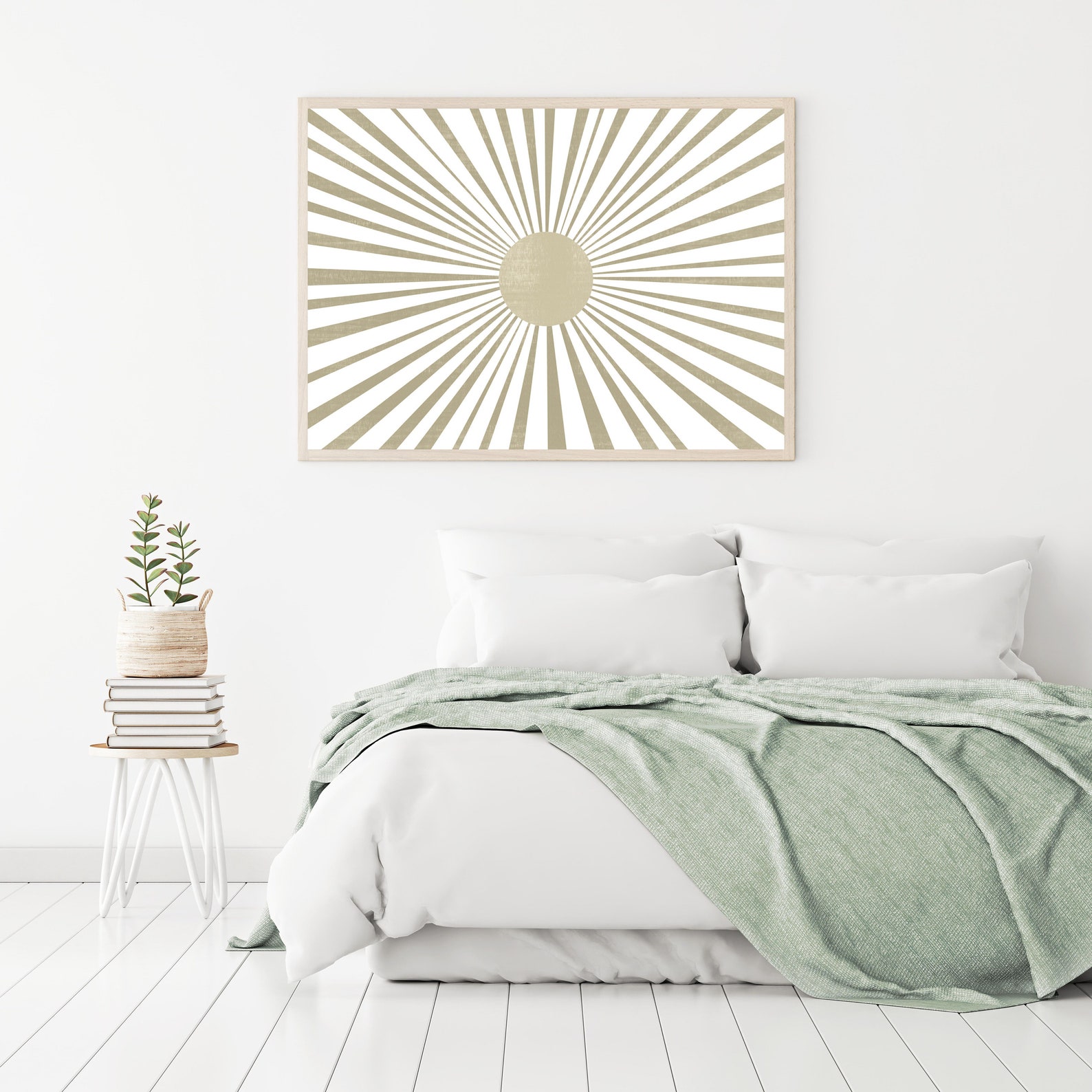 Large Modern Sun Art Print Contemporary Abstract Art Beige | Etsy