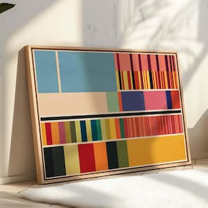 Modern Color Block Abstract Art Print - Etsy