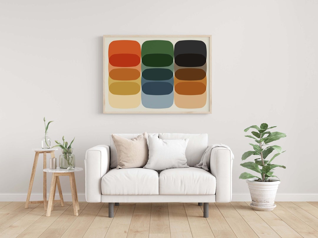 Bold Colorful Print Bold Wall Art Mid Century Poster Abstract - Etsy
