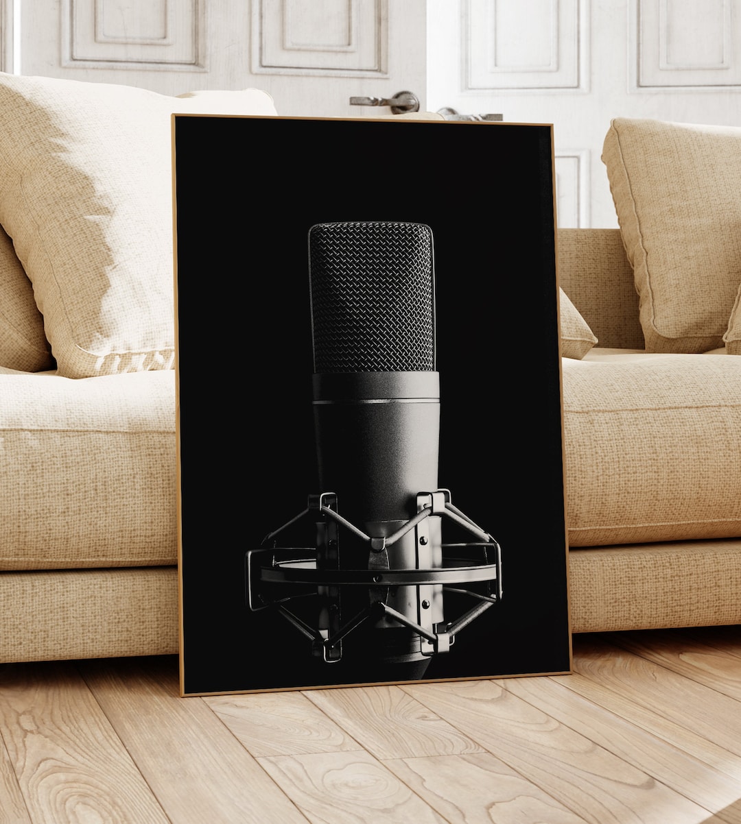 Cool Microphone Photographic Digital Art Print - Etsy