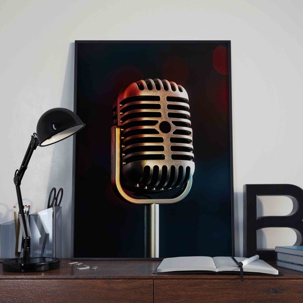 Microphone Art - Etsy