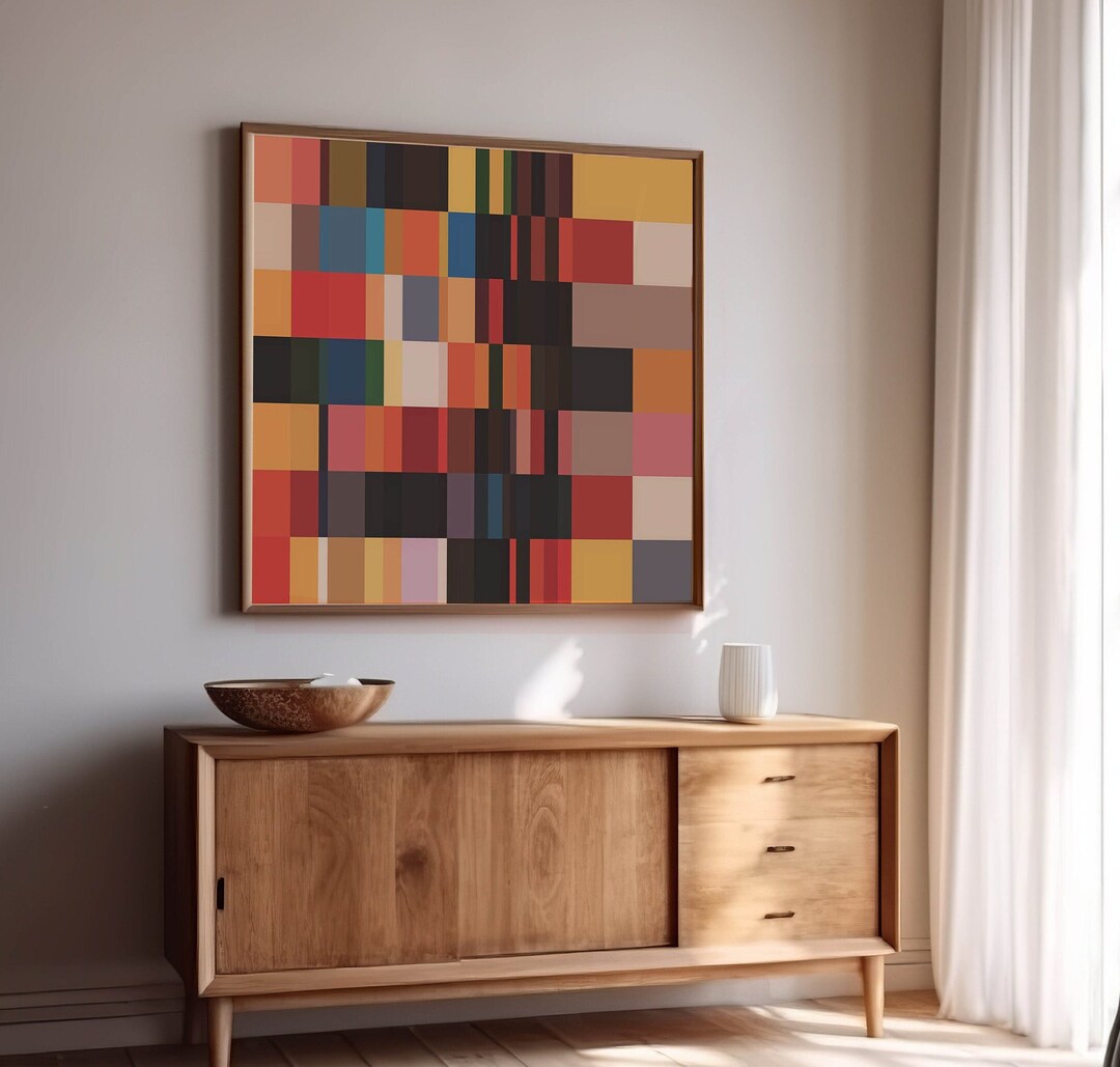 Fun Color Block Square Digital Art Print - Etsy