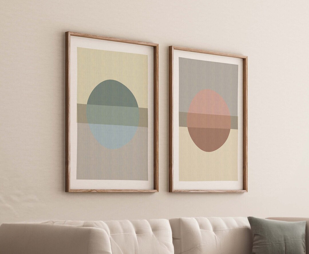 Set of 2 Cute Boho Pastel Prints - Etsy