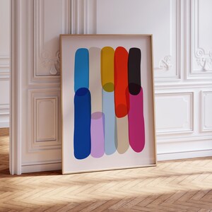 Fun Colorful Abstract Shapes Print - Etsy