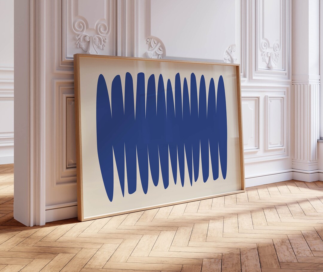 Royal Blue Single Element Abstract Digital Art - Etsy