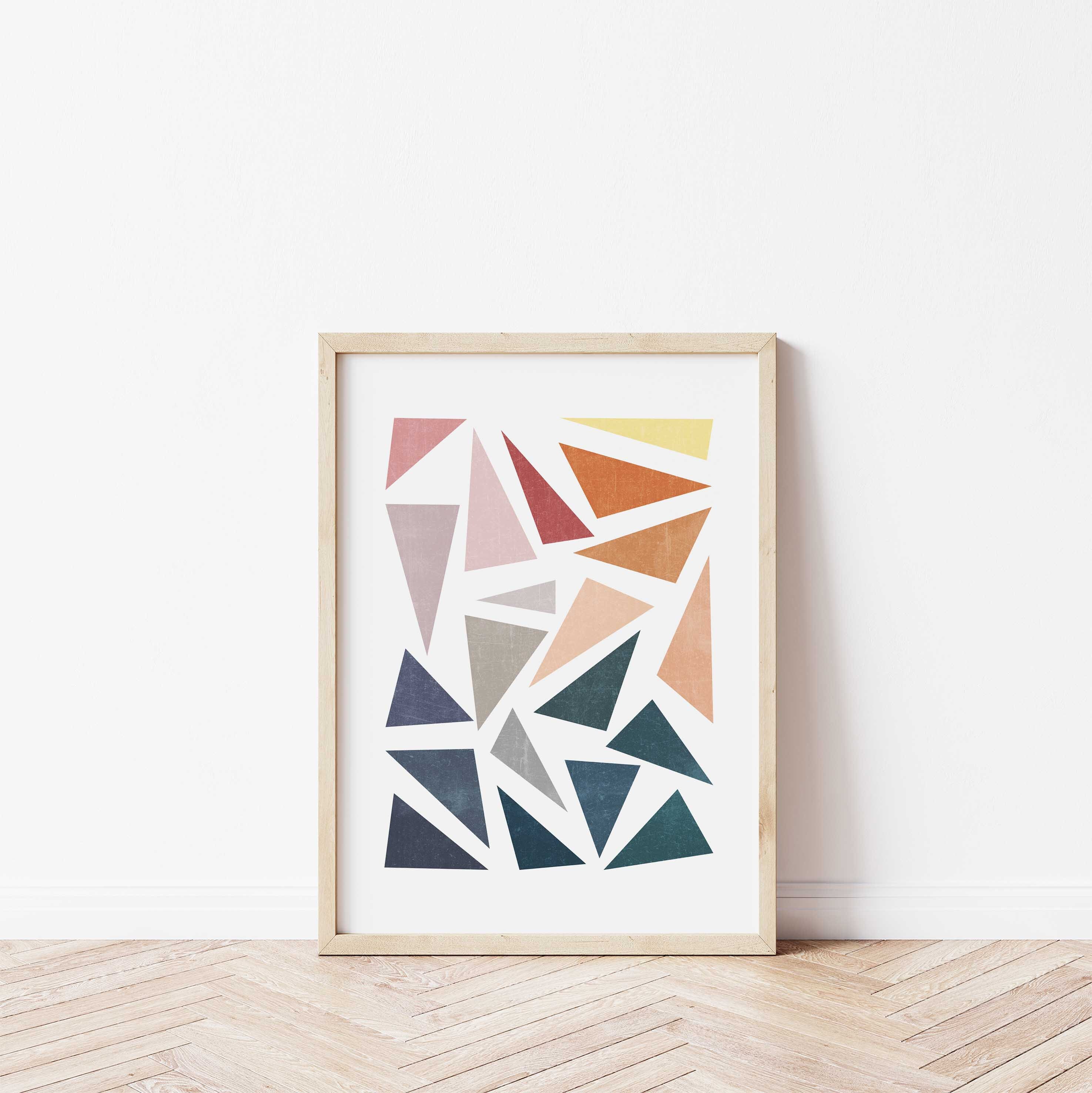 Modern Art Print Colorful Geometric Art Large Printable | Etsy
