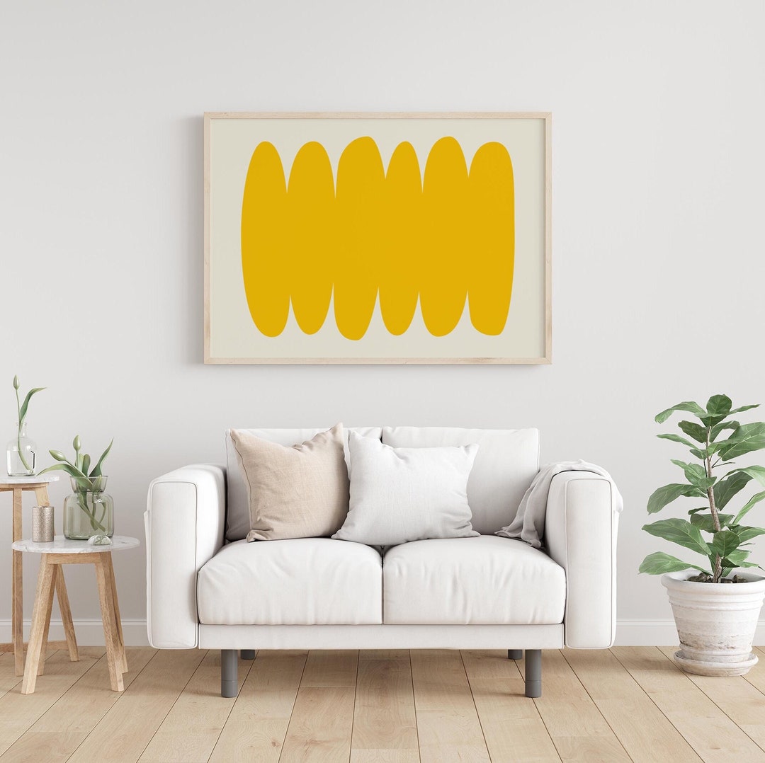 Modern Bright Yellow Fun Modern Poster Art Print - Etsy