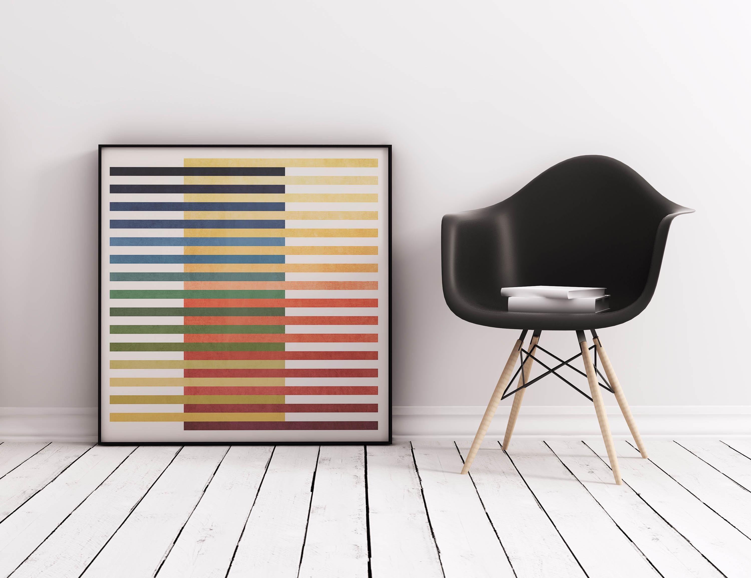Modern Colorful Line Art Square Print - Etsy