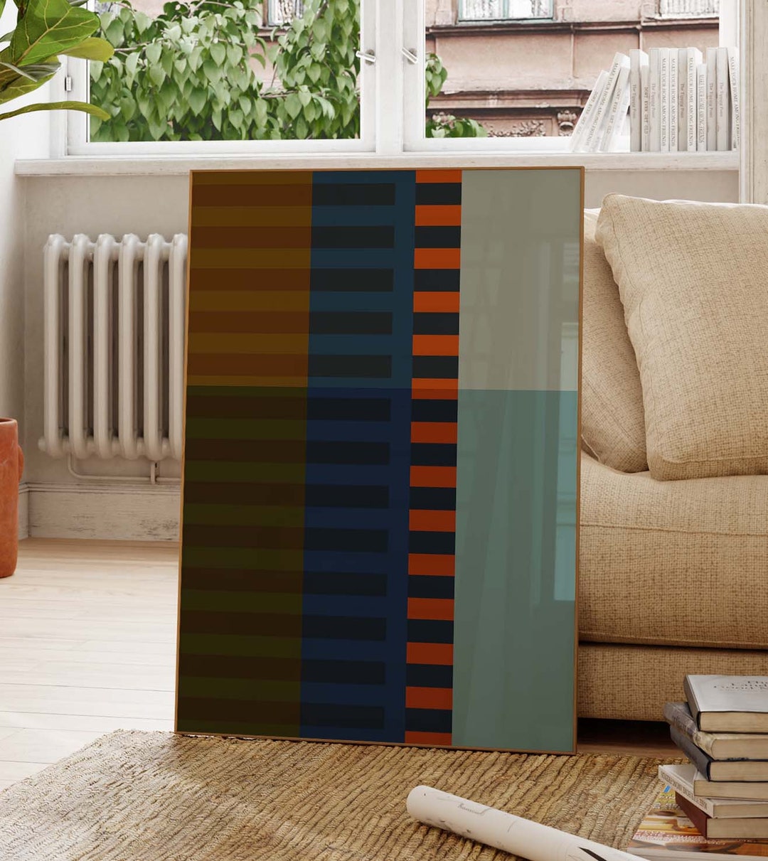Large Bold Color Block Modern Art Print - Etsy