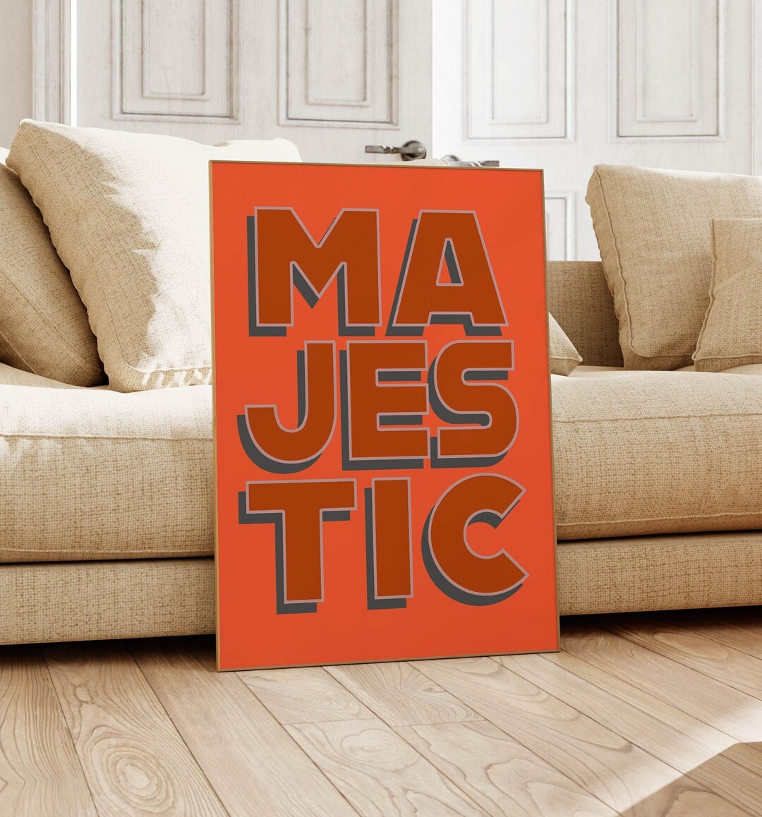 MAJESTIC Word Poster Print - Etsy Australia