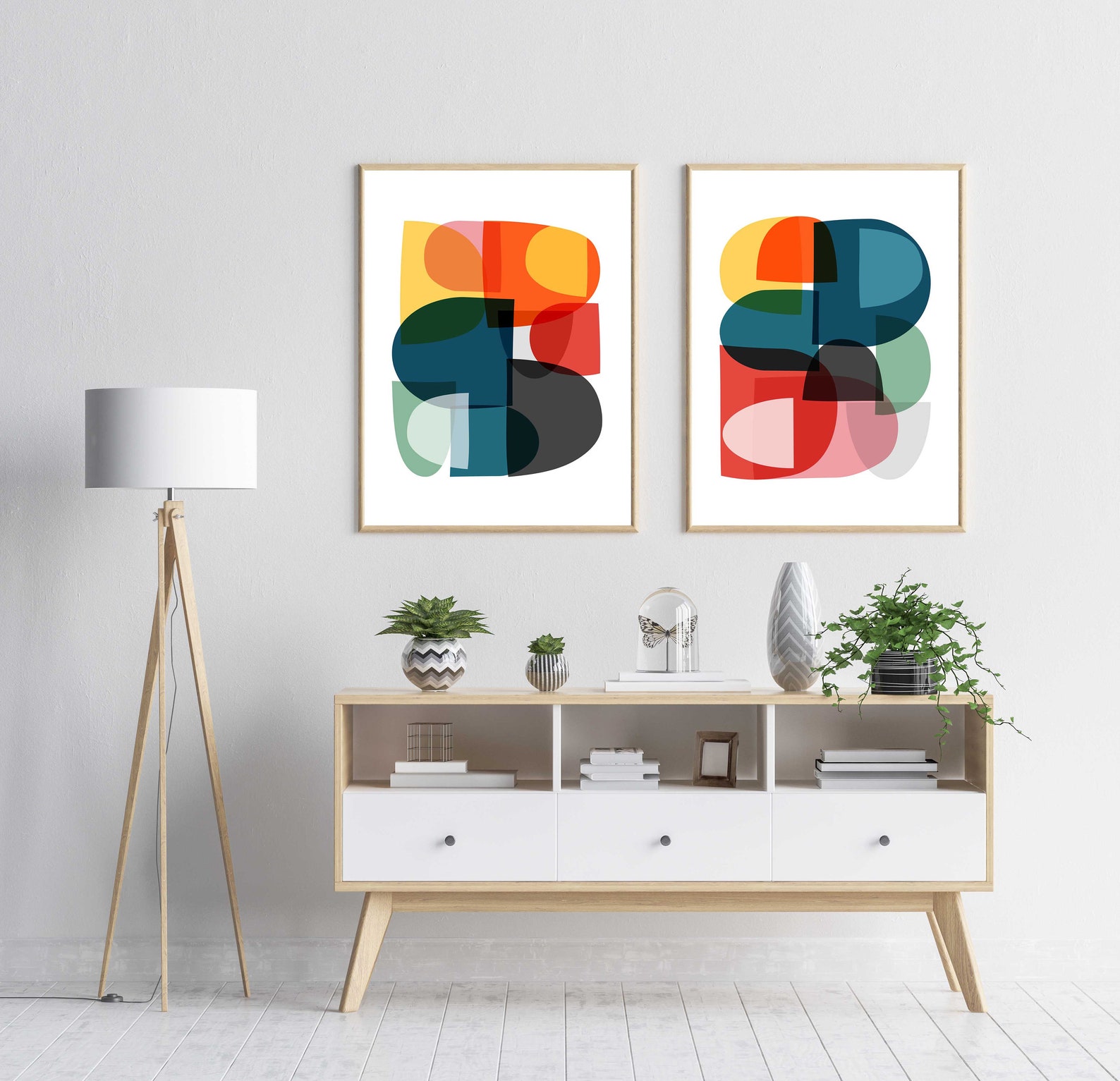 Printable Modern Art Abstract Art Print Mid Century Wall Art | Etsy UK