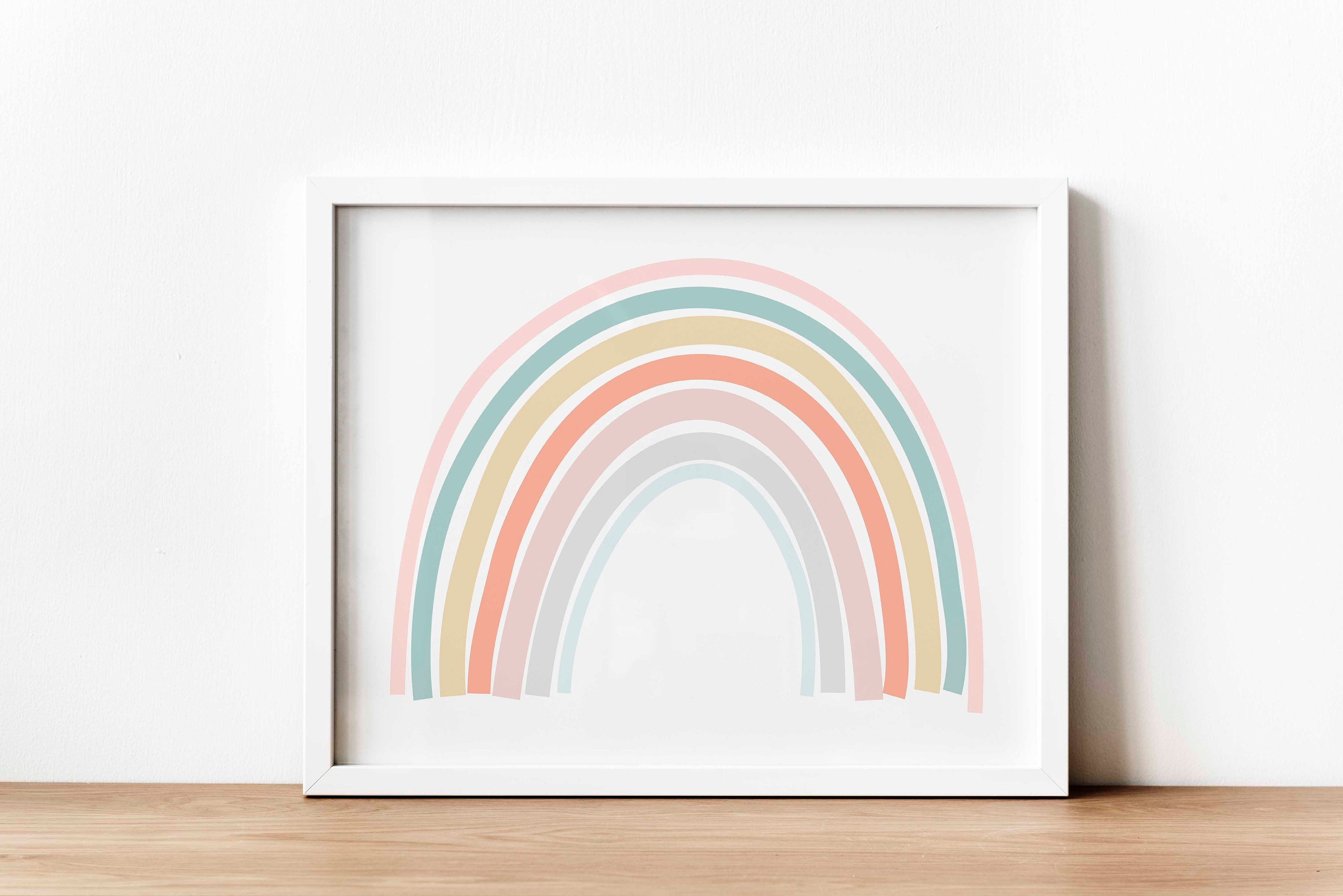 Rainbow Print Boho Rainbow Print Rainbow Wall Art Print | Etsy
