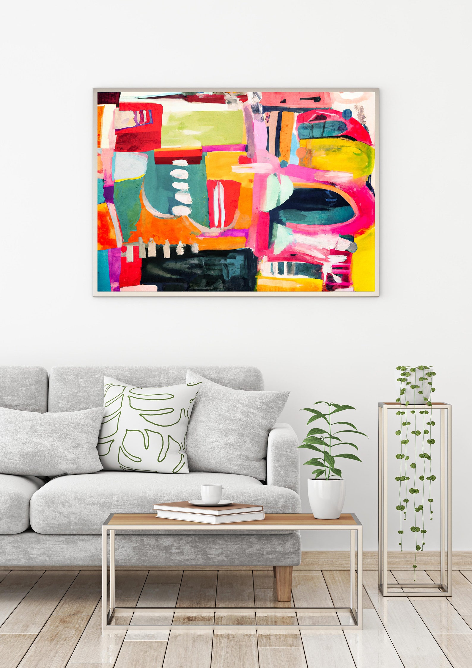 Large Abstract Painting Print Colorful Wall Art Large Modern - Etsy
