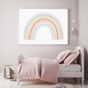 Boho Rainbow Wall Art Printable Rainbow Poster Wall Decor | Etsy
