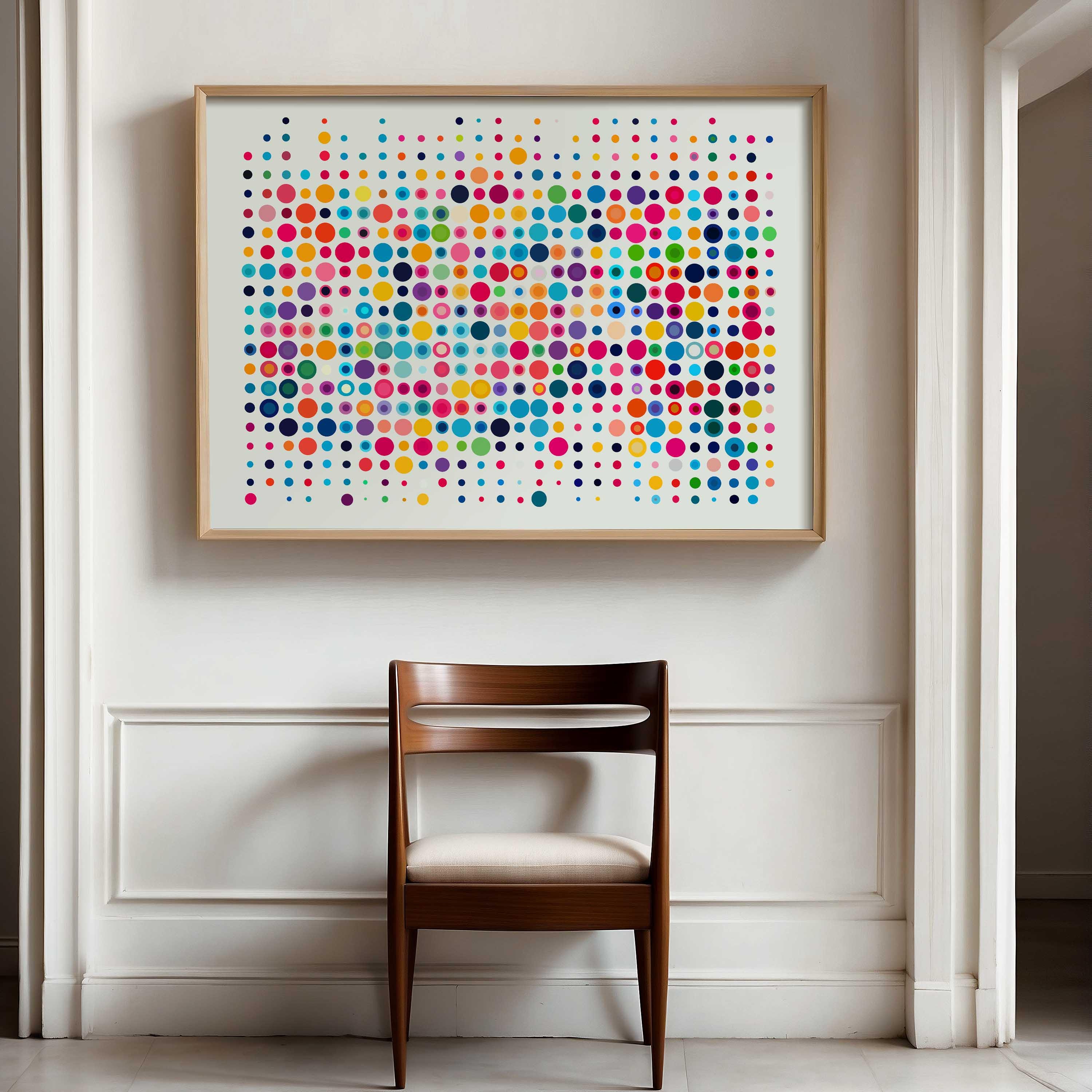 Bright Colorful Abstract Polka Dot DIGITAL Print - Etsy