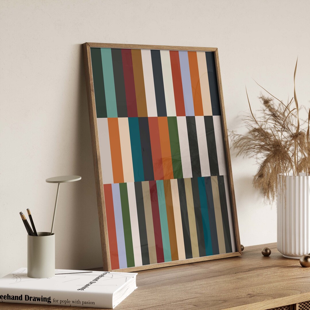 Bold Color Block Digital Print - Etsy