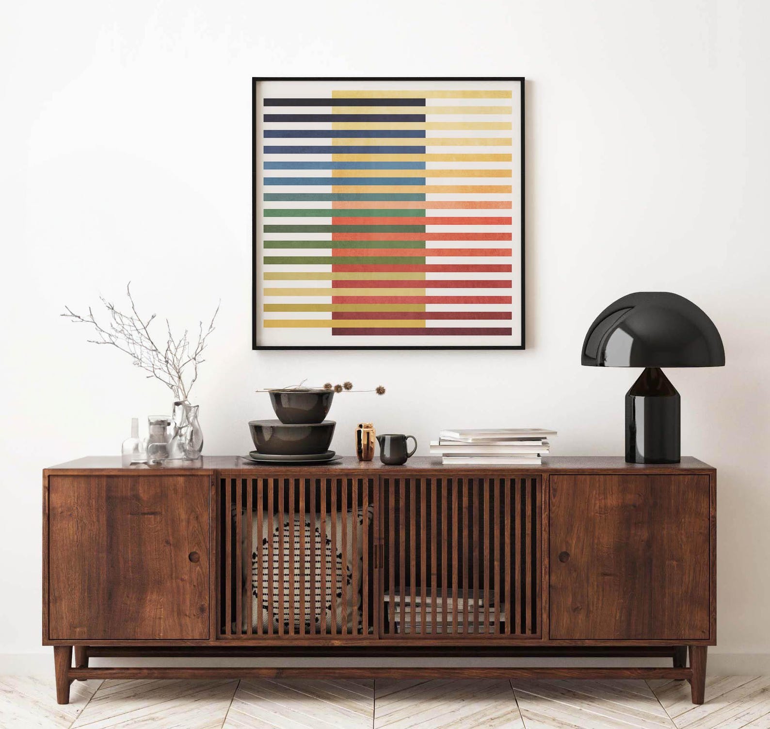 Modern Colorful Line Art Square Print - Etsy