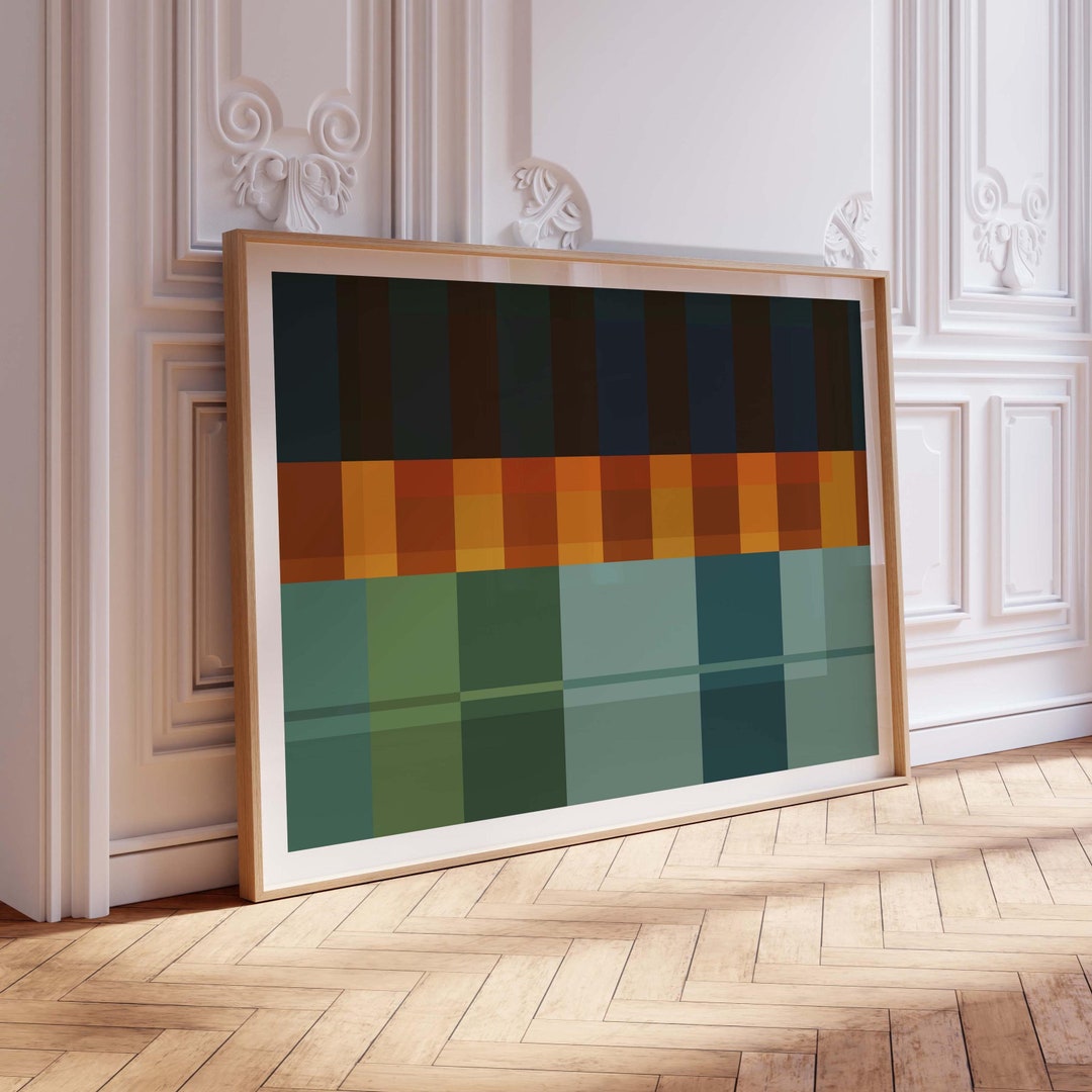 Modern Color Block Art Print - Etsy