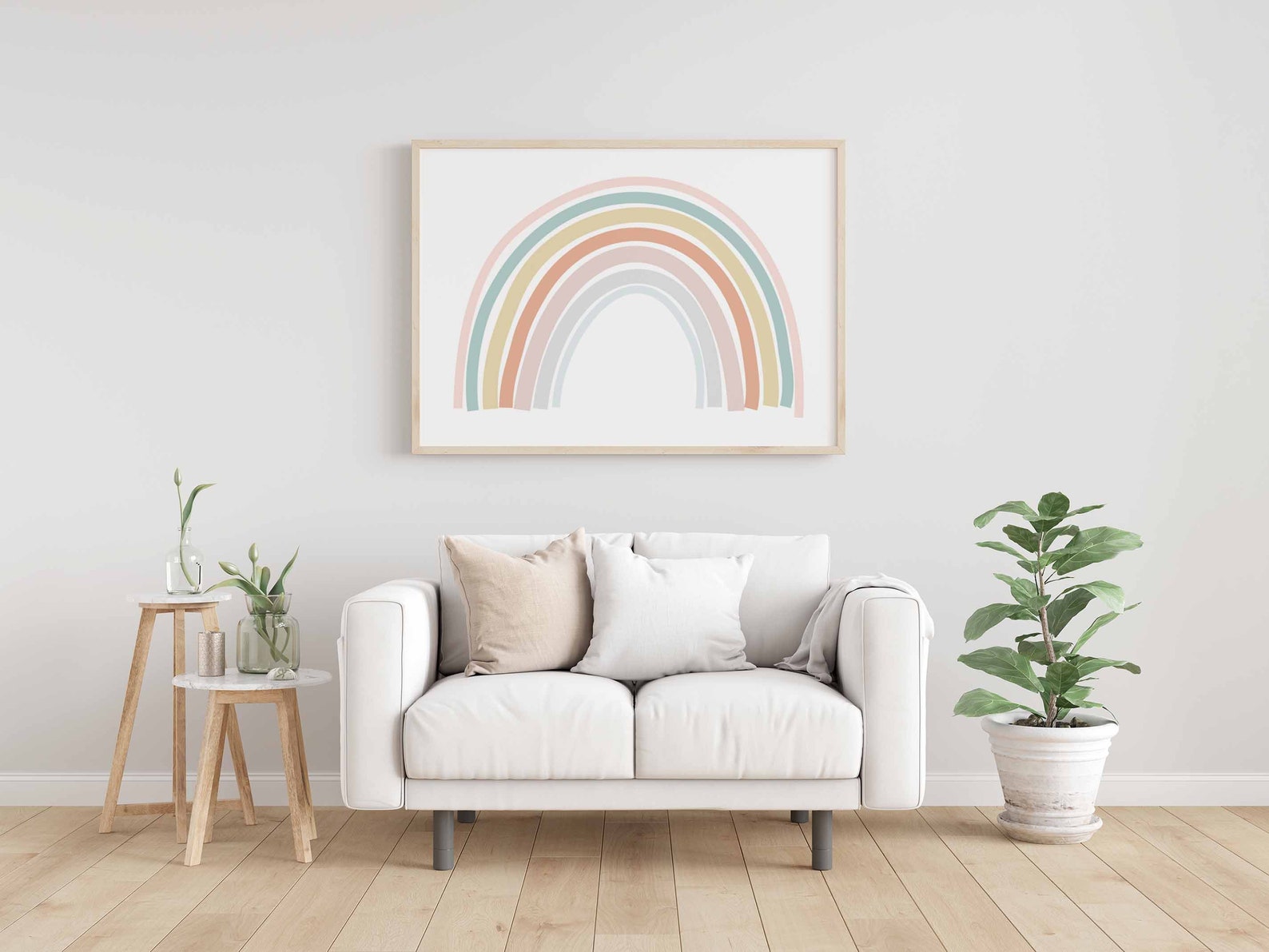 Rainbow Print Boho Rainbow Print Rainbow Wall Art Print | Etsy