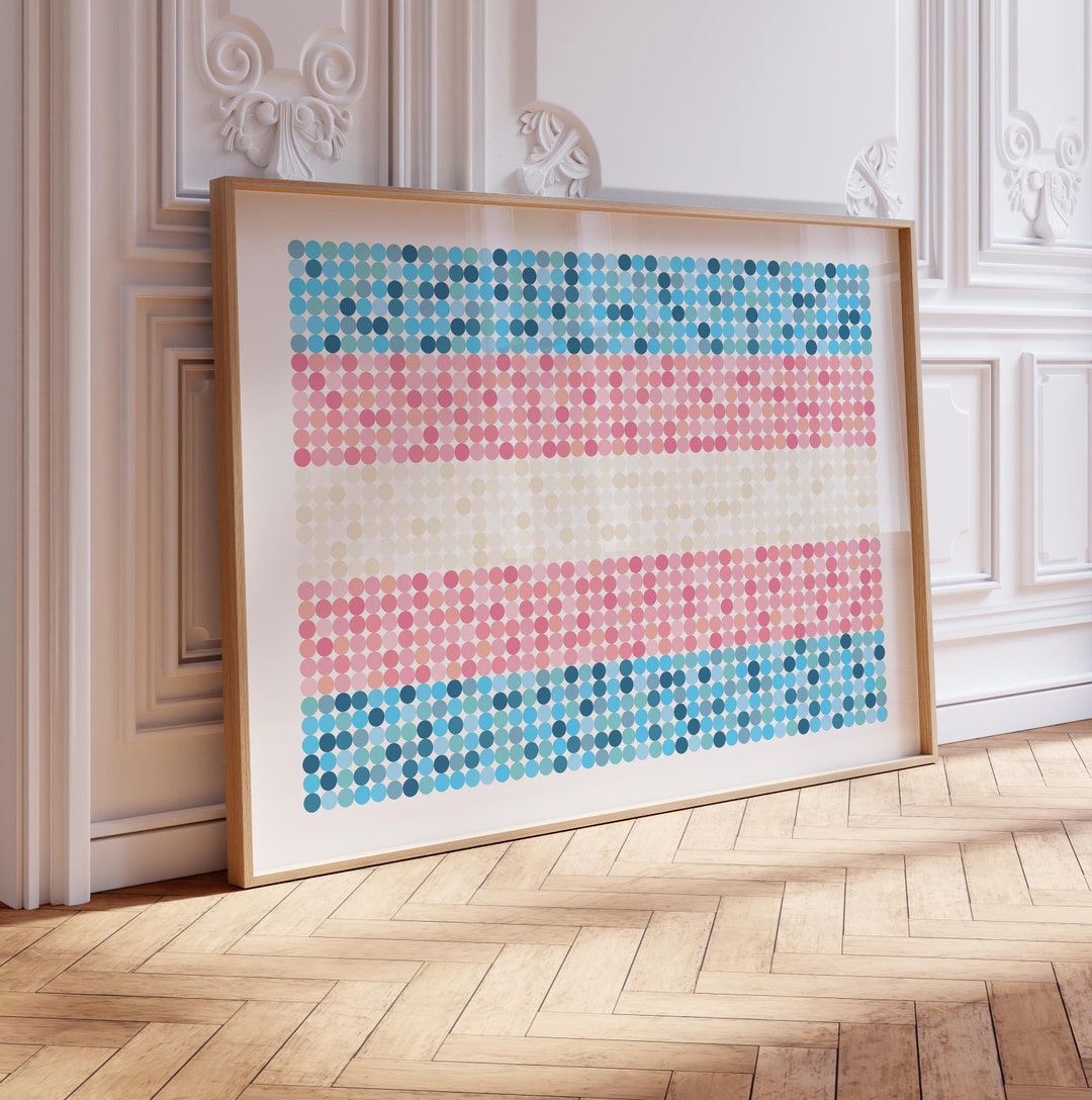 Colorful TRANS Abstract Flag Digital Art Print - Etsy